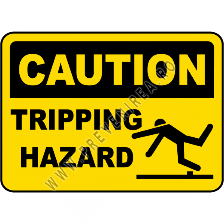 Caution Tripping Hazard Sign