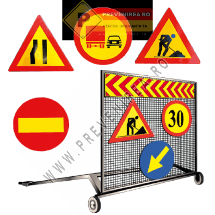 Panou de constructii cu indicatoare rutiere