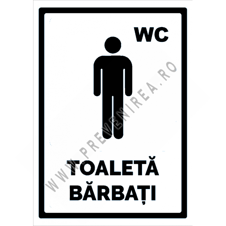 Indicator alb pentru wc toaleta barbati