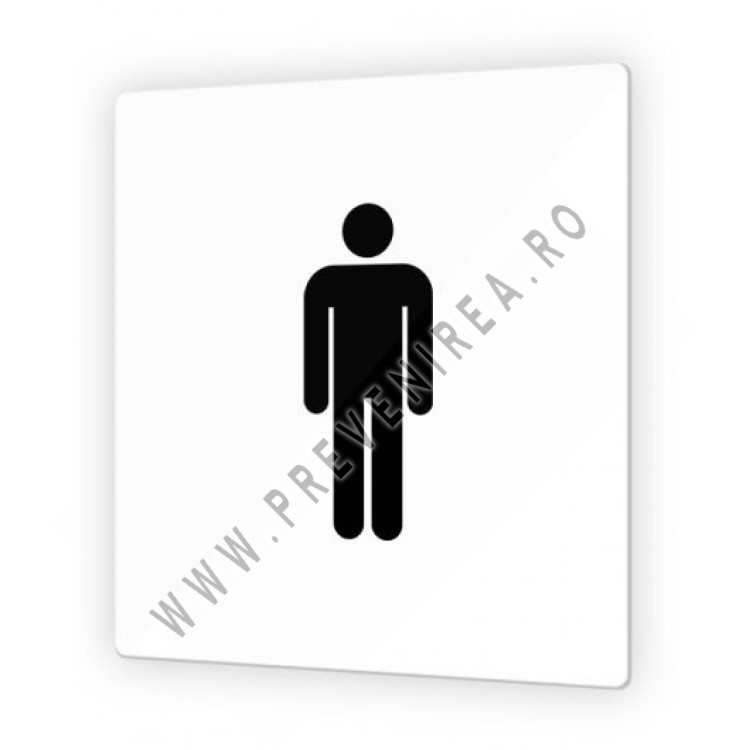 Semn din plastic cu pictograma cu model toaleta barbati