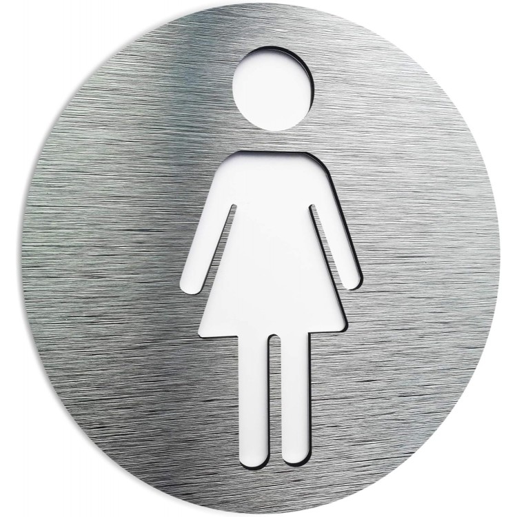 Semn din aluminiu pentru toaletă femei pentru baie