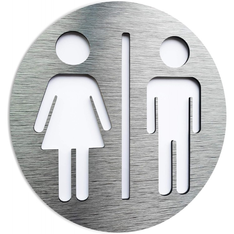 Semn din aluminiu pentru toaletă comuna pentru baie