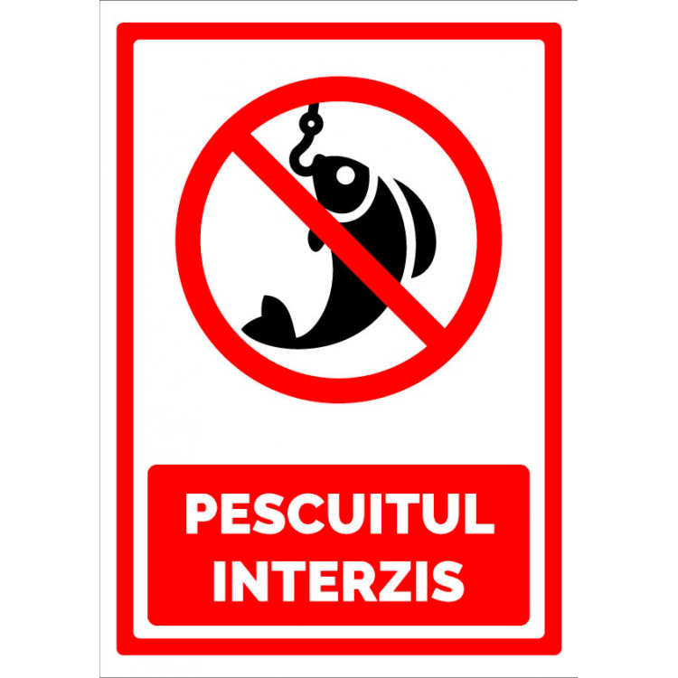 Semn de pescuitul interzis