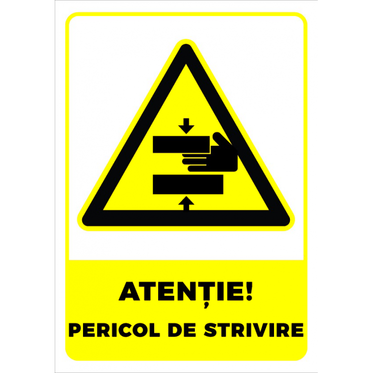 Semn pentru pericol de strivire
