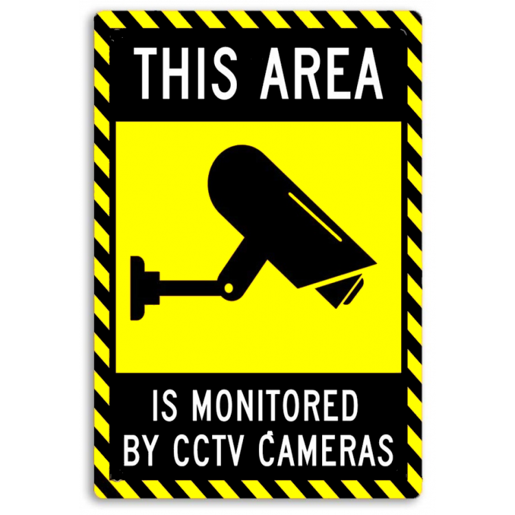 Sign this area is monitored by cctv cameras