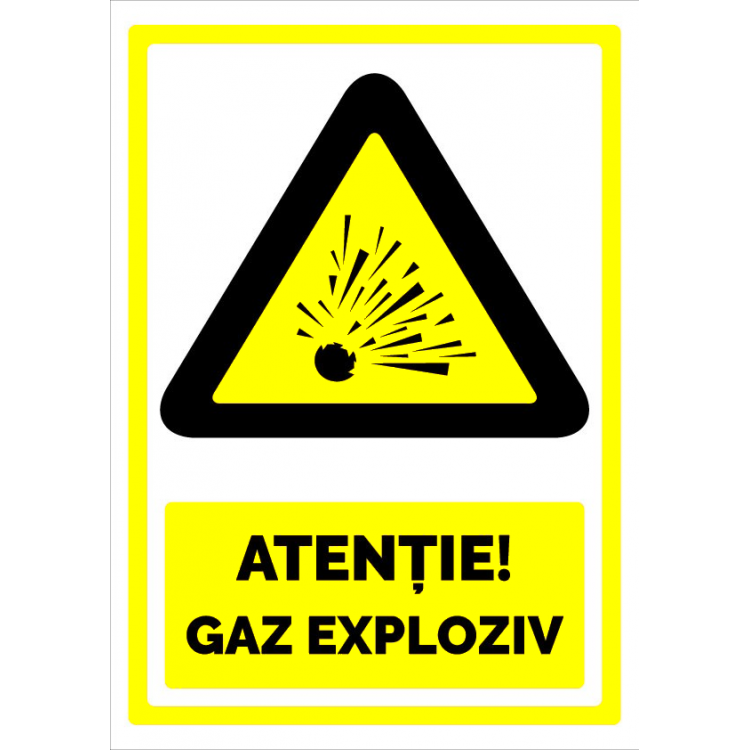 Semn pentru gaz exploziv