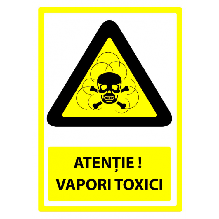Indicator atentie vapori toxici